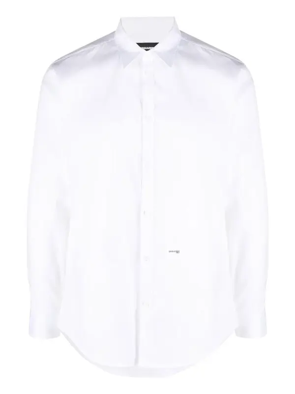 Dsquared2 Logo Detail Cotton Shirt - White