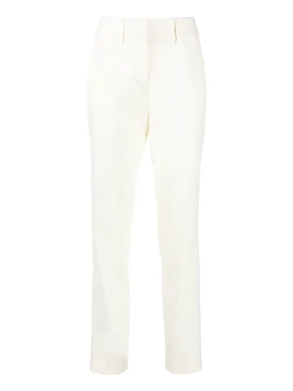 Philipp Plein Stretch-wool Straight Trousers - White
