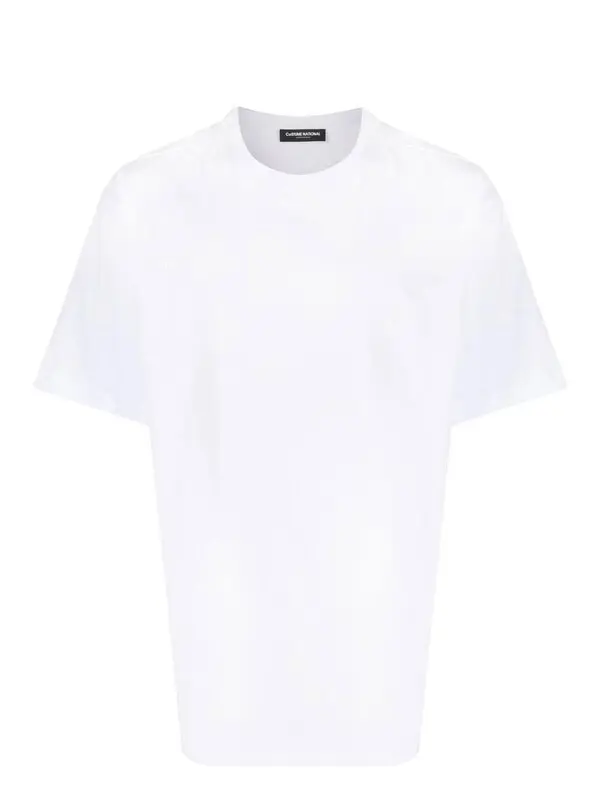 Costume National Logo Print Short Sleeve T-shirt - White