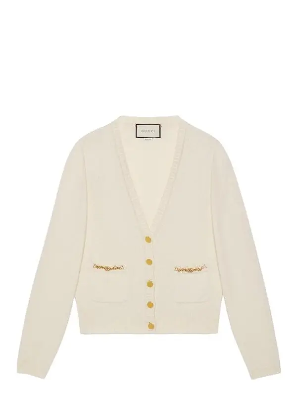 Gucci Cashmere Cardigan - White