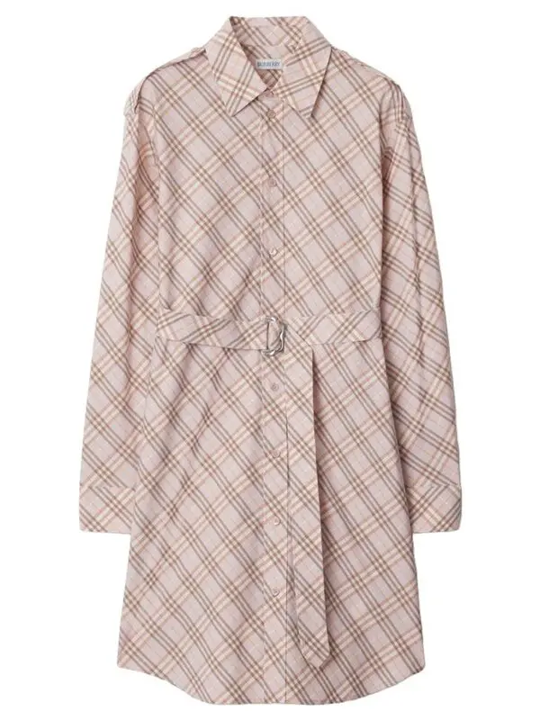 Burberry Check Shirt Dress - Floss Pink