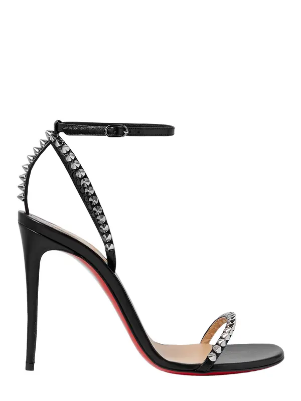 CHRISTIAN LOUBOUTIN So Me 100 Studded Leather Sandals - Black