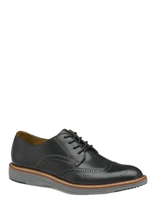Johnston & Murphy Upton Wingtip Derby - Black Full Grain