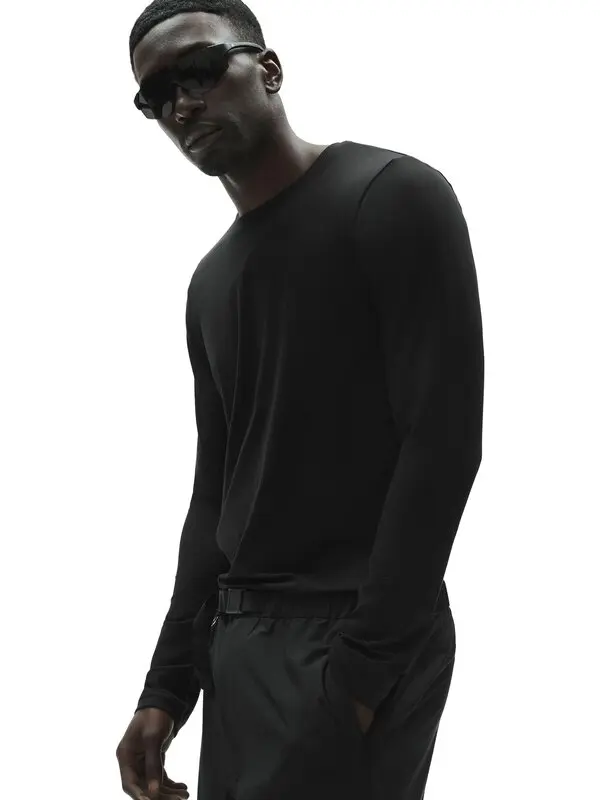 Alo Yoga Conquer Reform Crewneck Long Sleeve Top - Black