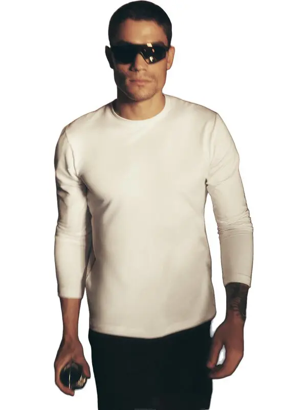 Alo Yoga Conquer Reform Crewneck Long Sleeve Top - Bone