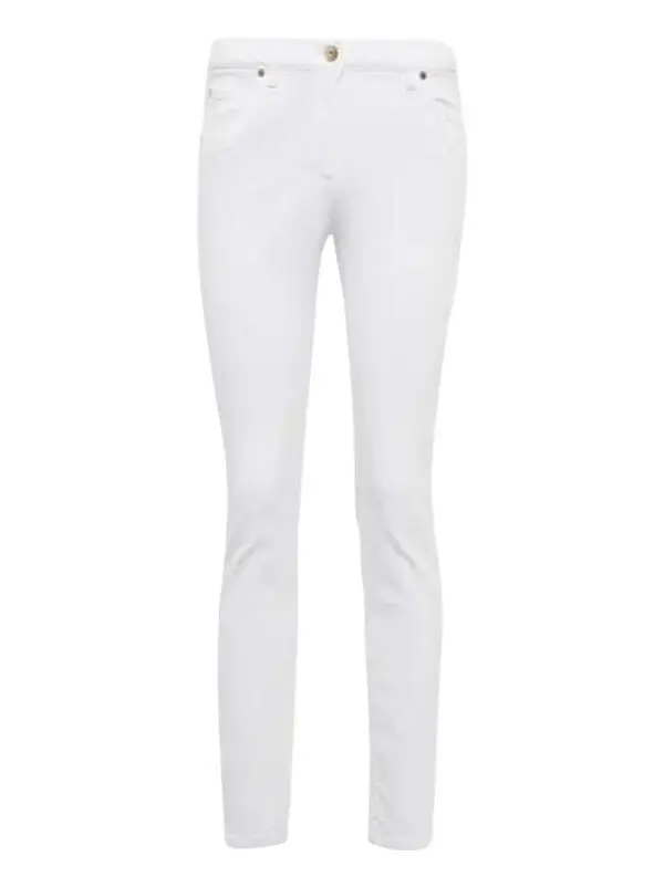 Brunello Cucinelli Mid-rise Slim Jeans - White