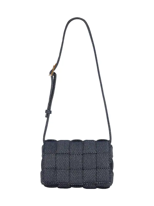 Bottega Veneta Small Cassette Crossbody Bag - Indigo & Gold