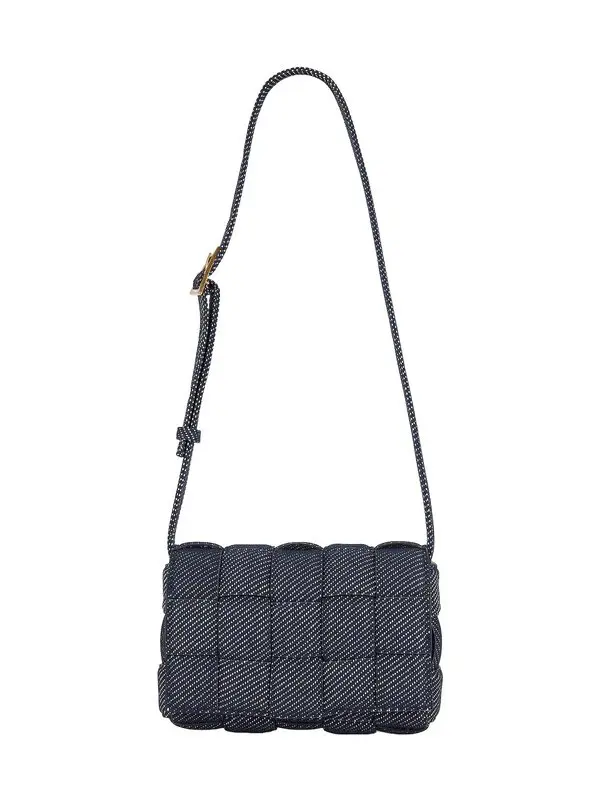 Bottega Veneta Small Cassette Crossbody Bag - Indigo & Gold