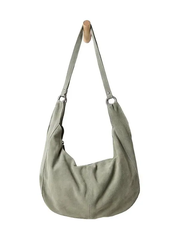 Free People Suede Hobo Tote Bag - Sage