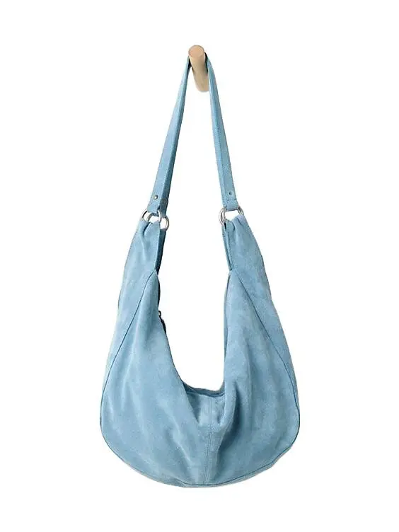 Free People Roma Suede Hobo Bag - Salt Water