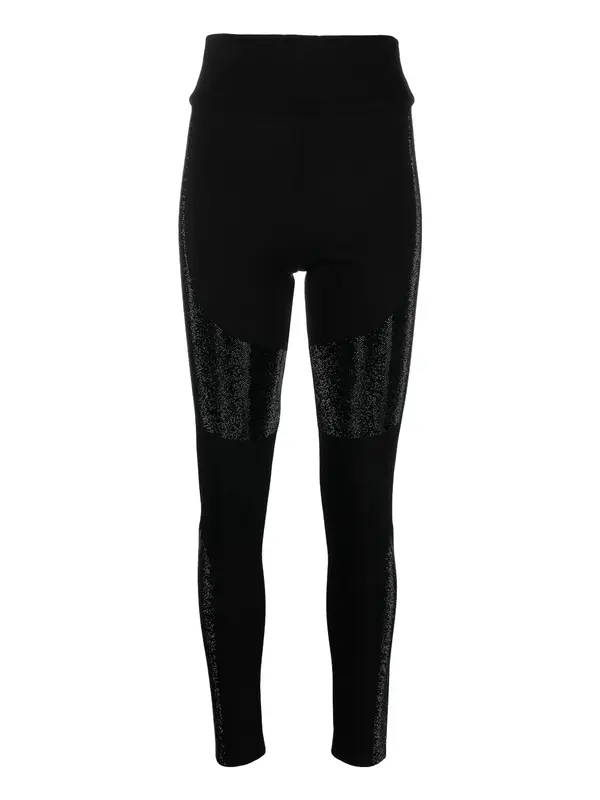 Philipp Plein High-rise Embellished Leggings - Black