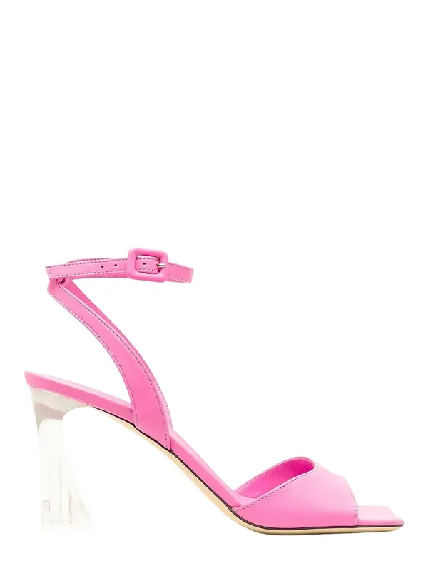 GIUSEPPE ZANOTTI Transparent-heel Strappy Sandals - Pink