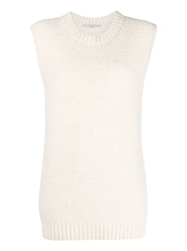 Stella McCartney Crew-neck Knitted Vest - White