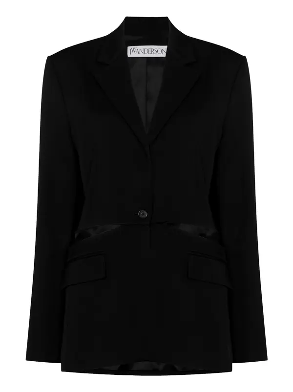 JW Anderson Cut-out Oversized Blazer - Black
