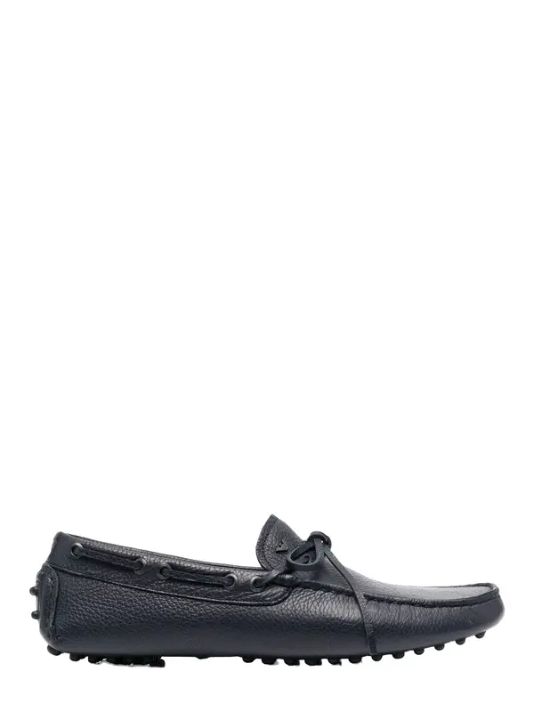 Emporio Armani Leather Loafers - Blue