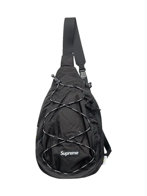Supreme Logo-patch Sling Bag - Black