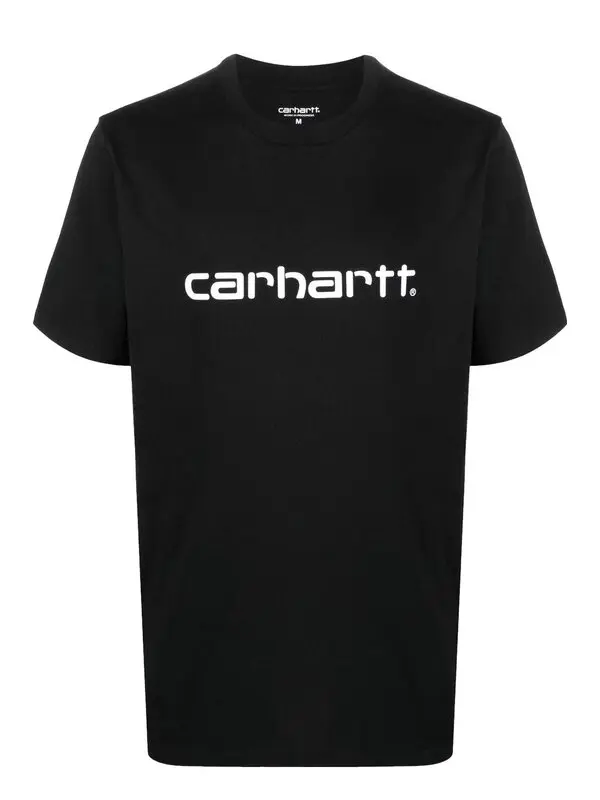 Carhartt Work In Progress Logo-print Crew-neck T-shirt - Black