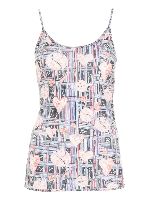 AMIR SLAMA Graphic Heart-print Tank Top - Multicolour