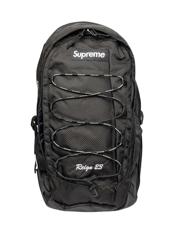 Supreme Logo-patch Backpack - Black