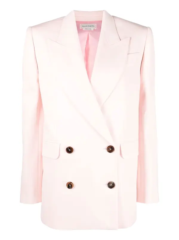 Alexander McQueen Double-breasted Boxy Blazer - Pink