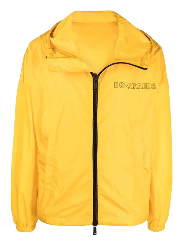 Dsquared2 Lightweight Zip-front Hooded Jacket - Yellow