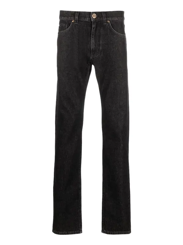 Versace Tapered Denim Jeans - Black