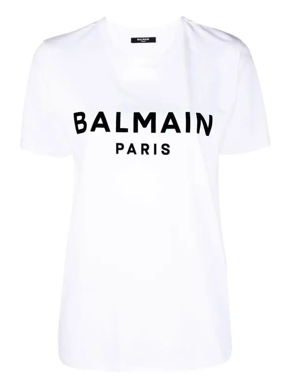 Balmain Logo-print Cotton T-shirt - White