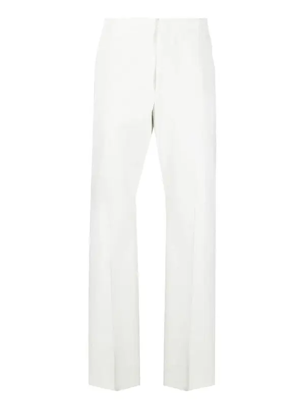 FERRAGAMO High-waisted Straight-leg Trousers - White