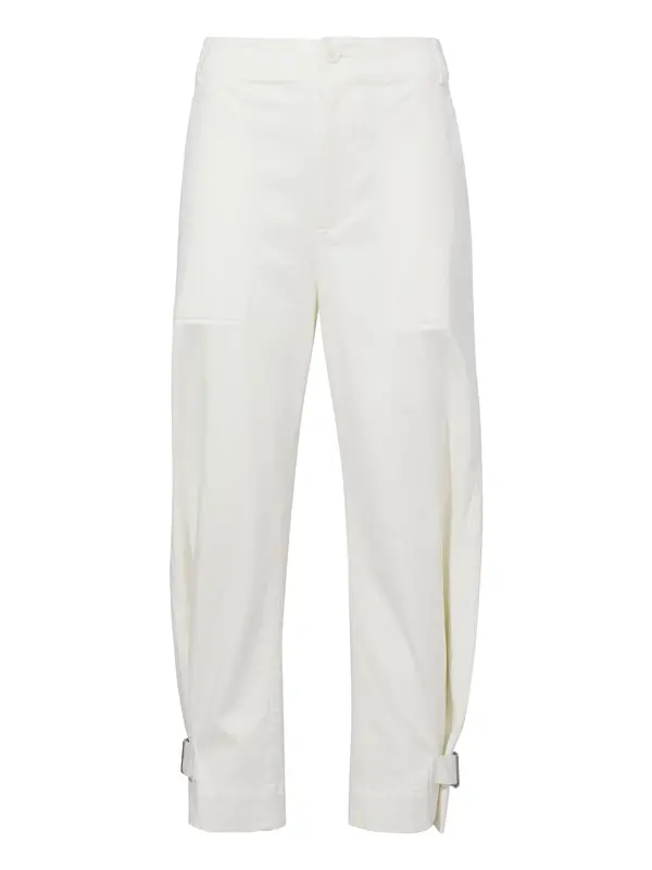 Proenza Schouler White Label Cotton Twill Trousers - White
