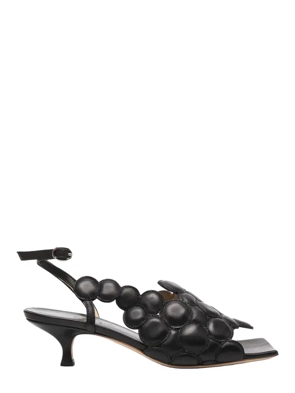 A.W.A.K.E. Mode Open-toe Leather Sandals - Black