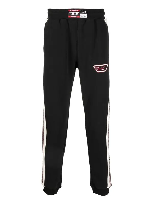 DIESEL Logo-patch Performance Track Pants - Black