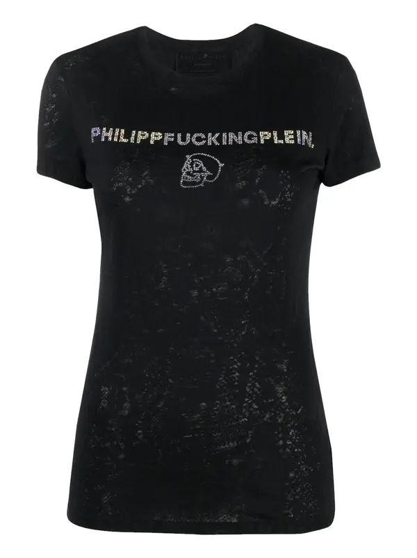 Philipp Plein Rhinestone-embellished T-shirt - Black