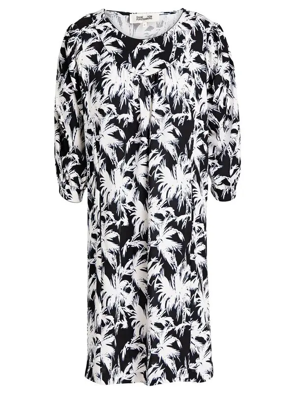 Diane Von Furstenberg Noelle Printed Mini Dress - White