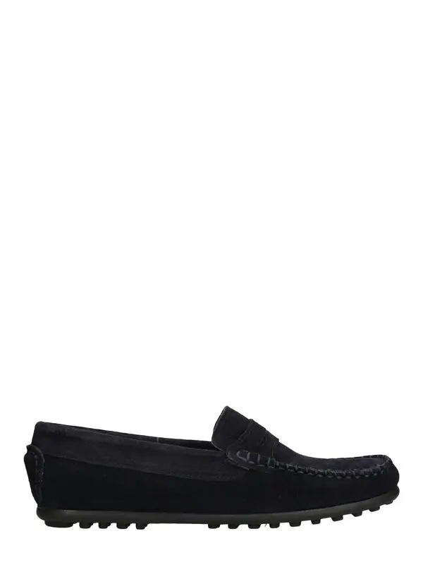 PAPOUELLI Leather Felix Loafers - Navy