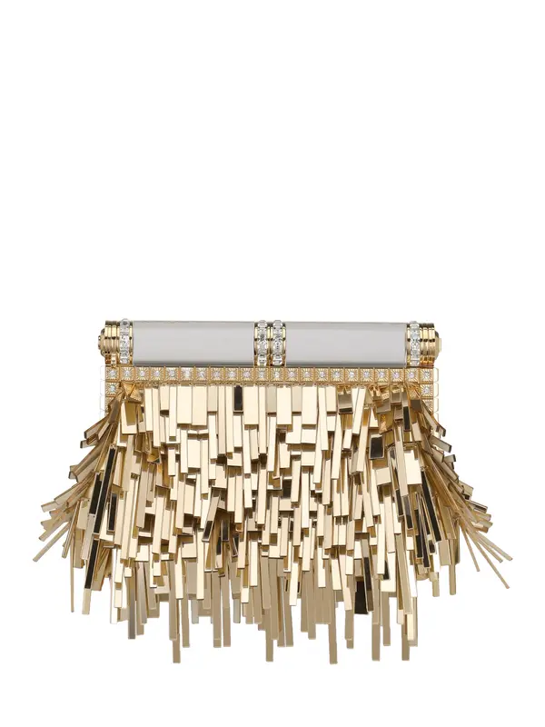 Dolce & Gabbana Nappa Leather Bag With Fringing - Gold