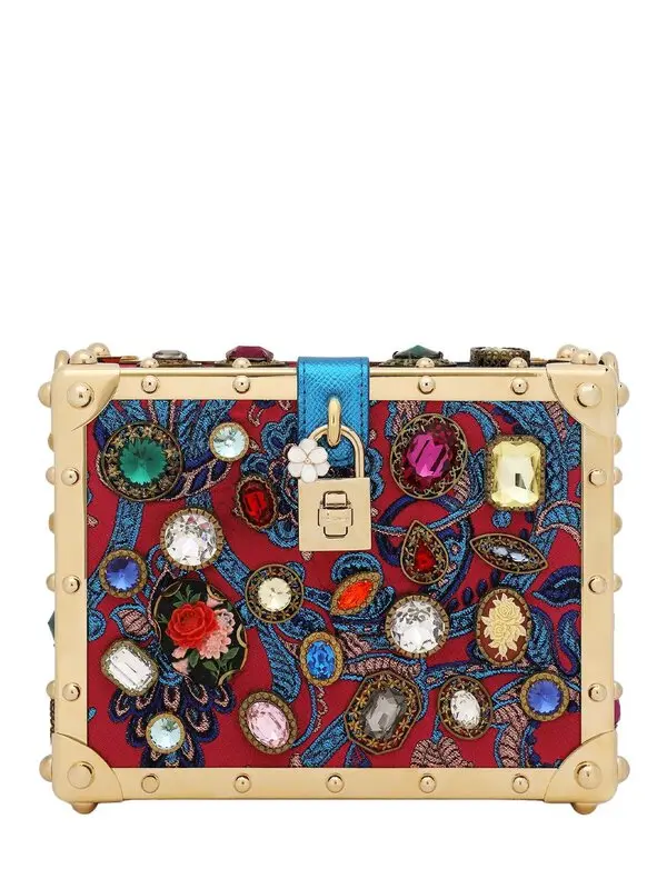 Dolce & Gabbana Jacquard Dolce Box Bag With Embroidery - Multicolor