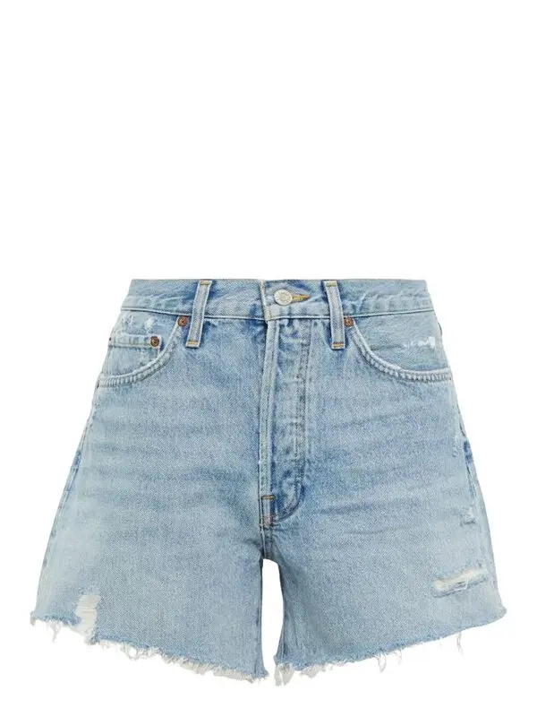 AGOLDE Parker Mid-rise Denim Shorts - Blue
