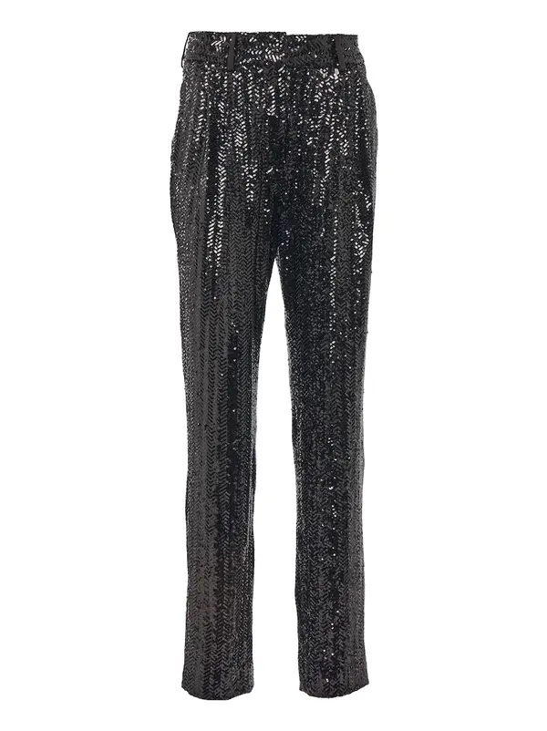 BLAZÉ MILANO Sequined Trousers - Black