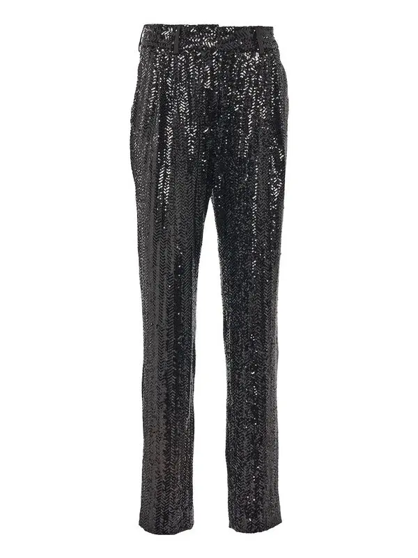 BLAZÉ MILANO Sequined Trousers - Black