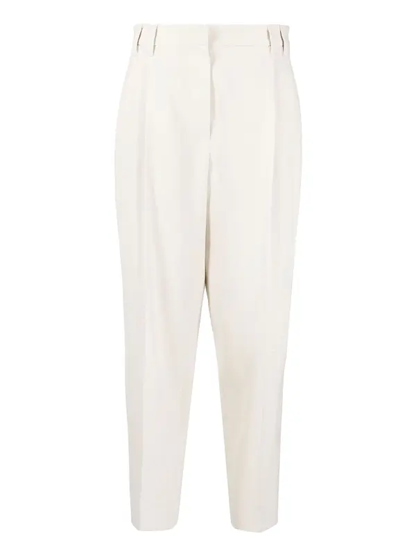 Brunello Cucinelli High-waisted Tailored Trousers - Neutrals
