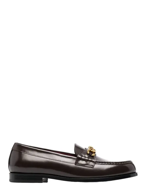 Valentino Garavani Vlogo Leather Loafers - Brown