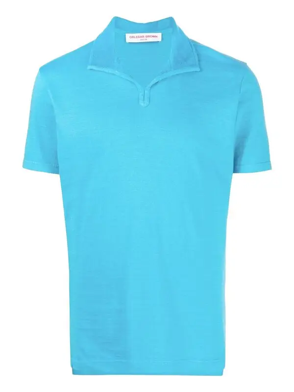 Orlebar Brown Albert Towelling-trim Polo Shirt - Blue