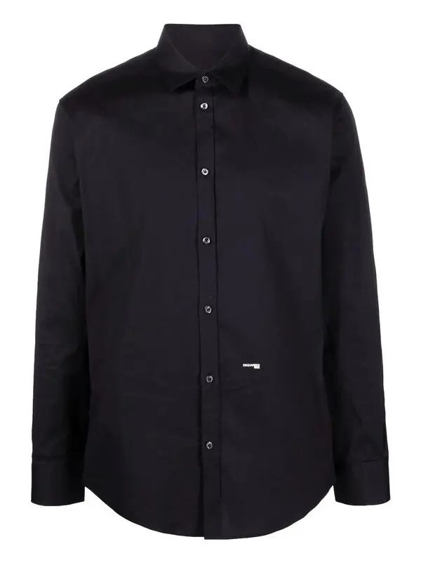 Dsquared2 Classic-collar Poplin Shirt - Black