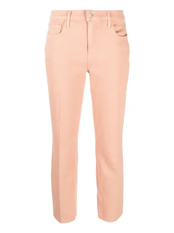 L'Agence Low-rise Cropped Jeans - Pink