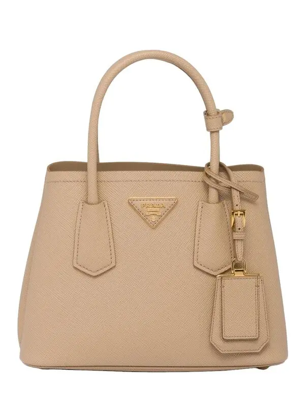 Prada Saffiano Leather Tote - Neutrals