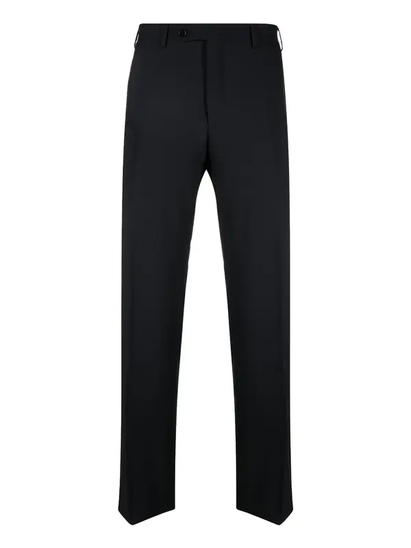 Canali Wool Tailored Trousers - Blue