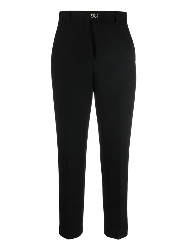 FERRAGAMO Cropped Tapered Trousers - Black