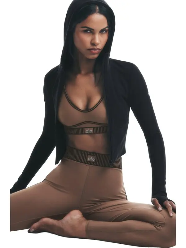 Alo Yoga Airlift High-waist 7/8 Line Up Legging - Java Brown