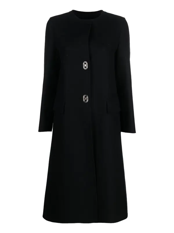 FERRAGAMO Single-breasted Wool-cashmere Coat - Black