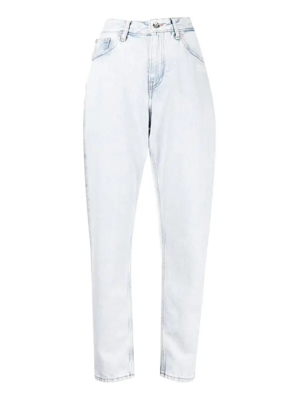 Off-White High-rise Tapered Jeans - Blue